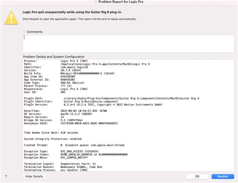 Guitar Rig 6 Logic Pro Quit Unexpectedlyrhelper