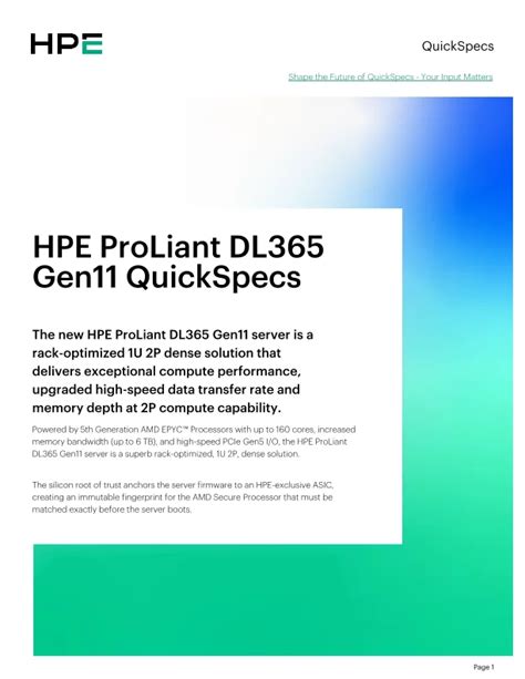 Hpe Proliant Ml30 Gen11 Ilonicm2com Port Kit Data Sheet
