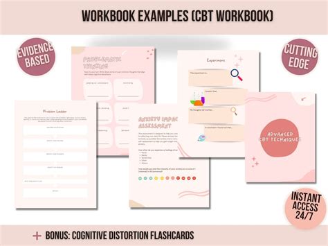 540 Page Ocd Workbook Bundle Pdf Erp Steps Examples Hierarchy Exposure
