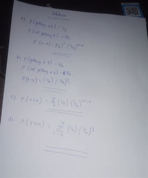 [solved] q3 roll a fair die repeatedly let x denote the number of 6 s