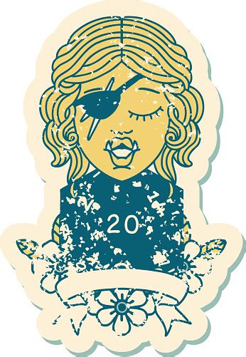 복고풍 문신 스타일 반 오크 불량 캐릭터와 자연 20 주사위 굴림 굴리기에 대한 스톡 벡터 아트 및 기타 이미지 굴리기 눈 신체 부분 도깨비 Istock