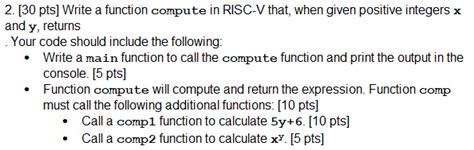 Solved Use The Venus Risc V Simulator To Test Your Code