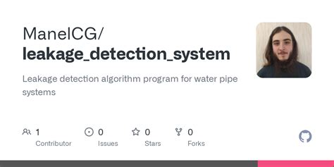 Github Manelcgleakagedetectionsystem Leakage Detection Algorithm Program For Water Pipe