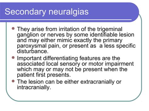25 Introduction And Types Of Neuralgias Ppt Ear Nose And Throat Conditions Diseases And
