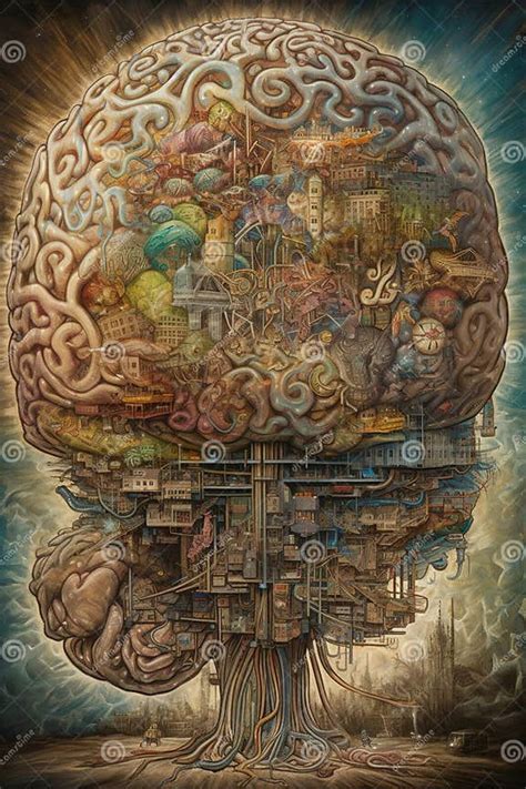 The Prefrontal Cortex Of The Brain S Executive Center Generative Ai Stock Illustration