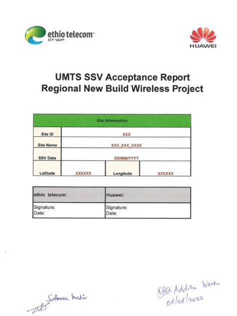 Ssv Report Template Pdf
