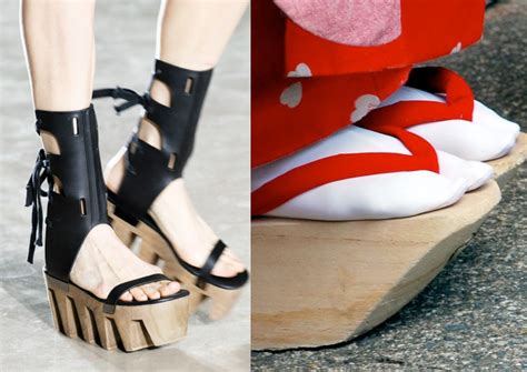 Wood Platforms Rick Owens Spring 2015 And Traditional Geisha Shoes