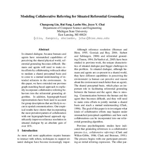 modeling collaborative referring for situated referential grounding acl anthology