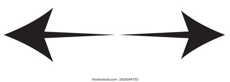Left Right Arrow Pointer Cursor Opposite Stock Vector Royalty Free