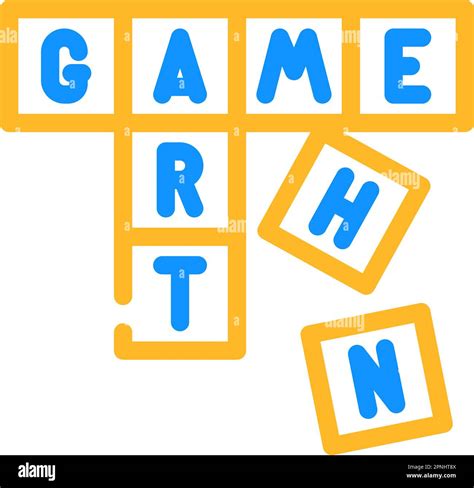 Scrabble Tiles Board Table Color Icon Vector Illustration Stock Vector