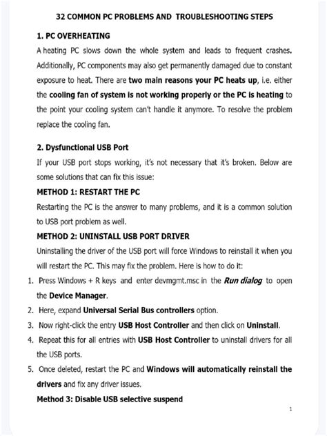 32 Common Hardware Problems Pdf