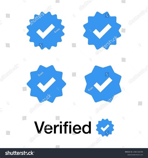 Set Profile Verification Check Marks Icons Stock Vector Royalty Free 2081106784 Shutterstock