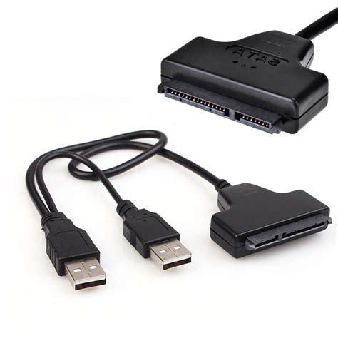 Адаптер - переходник - кабель SATA - 2x USB2.0 для жесткого диска SSD ...