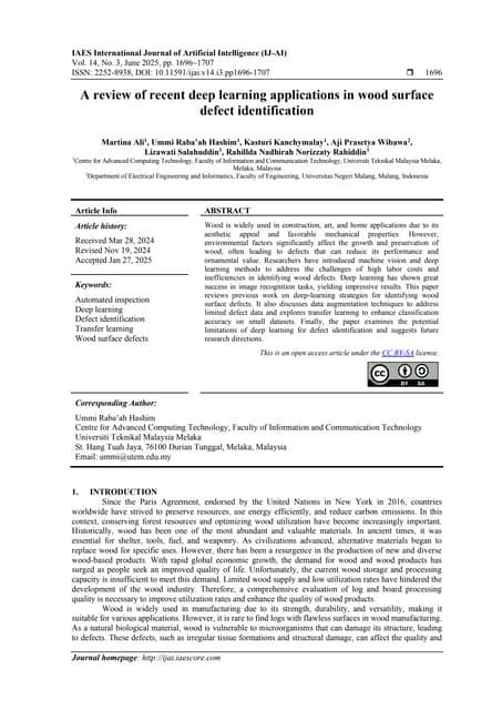 A Review Of Recent Deep Learning Applications In Wood Surface Defect Identification Pdf