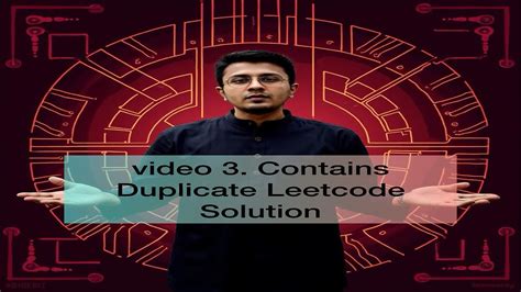 Chapter 1 Array Problems Containsduplicate Leetcode Solution Youtube