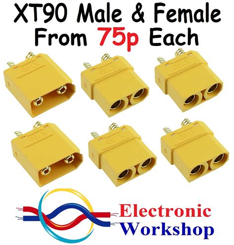 Xt90 Connector Male Female Free Heat Shrink Rc Car Esc Scooter Uk
