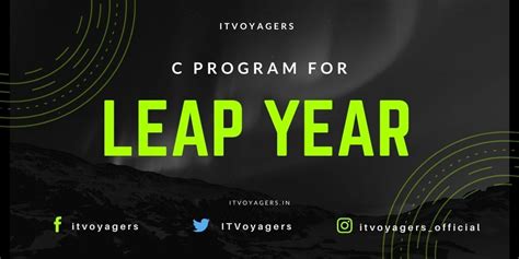 1 C Program For Leap Year Easy And Simple Code Itvoyagers Artofit
