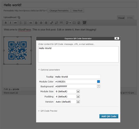 Esponce QR Code Generator สำหรบ WordPress ดาวนโหลด