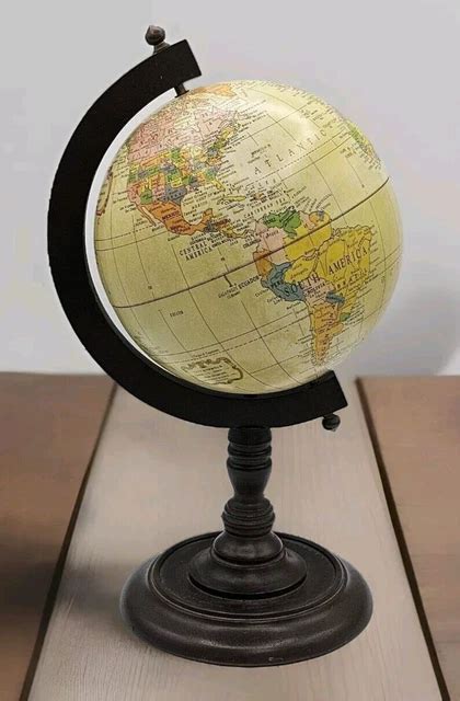 Replogle Globe The Revere Table Top Wood And Resin Stand Made In Usa Mcm £17 79 Picclick Uk