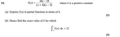 Exam Questions Partial Fractions Examsolutions