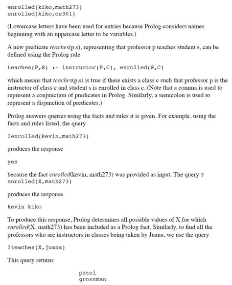 Solved Logic Programming An Important Type Of Programming Chegg