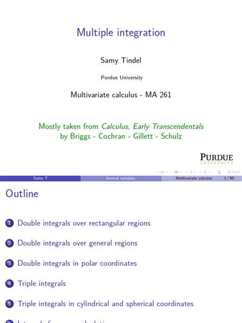 multiple integration pdf integral coordinate system