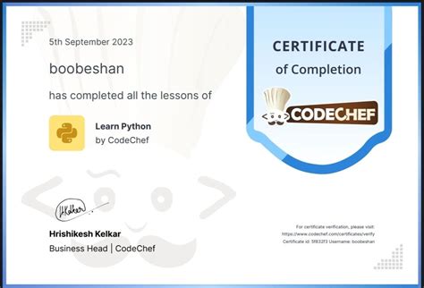 boobeshan a c on linkedin codechefcertified pythonprogramming