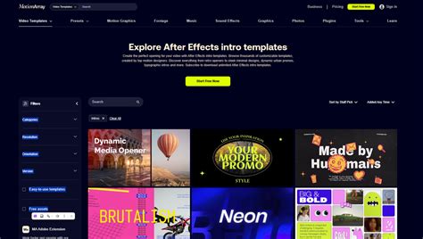 Top 5 Platforms To Use Free After Effects Intro Templates