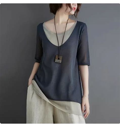 더클라워 인기신상 여성 여름 루즈핏 린넨 레이어드 반팔 긴팔 민소매 티셔츠 티몬