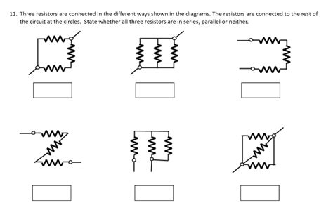Solved 11 Three Resistors Are Connected In The Different Chegg Com