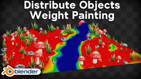 Distribute Objects Using Weight Paint Geometry Nodes Blender Tutorial Tutorials Tips And