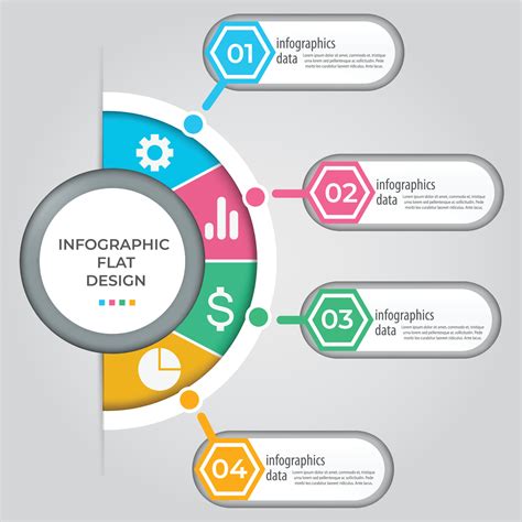 Business Data Visualization Process Chart Abstract Elements Of Graph