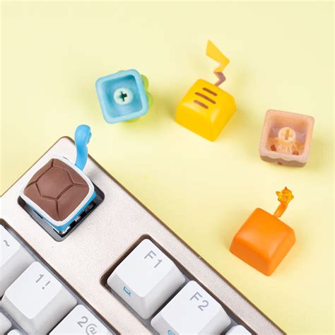 포켓몬 애니메이션 게임 기계식 키캡 피카츄 불바사우르 챠만더 Eevee Pvc 만화 캐릭터 꼬리 피규어 장난감 모델 카와이