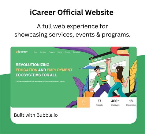 Bubbleio Nocode Webdevelopment Icareer Productdesign