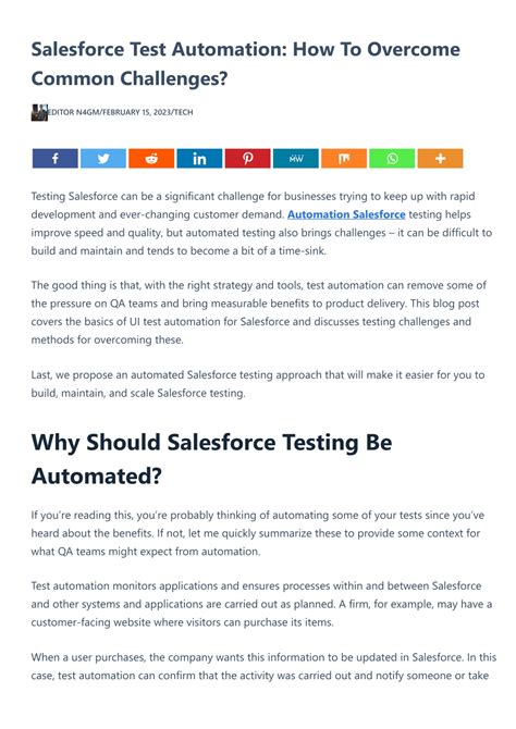 Ppt Salesforce Test Automation How To Overcome Common Challenges
