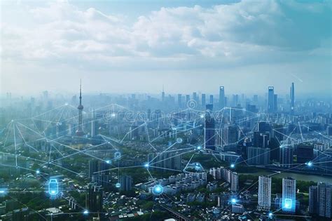 Comprehensive Networking Strategy Diagram For Urban Development Stock Illustration