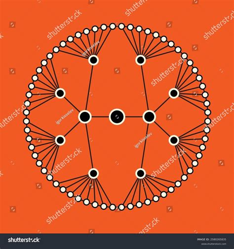 Exponential Growth Circular Tree Layout Chart Stock Vector Royalty