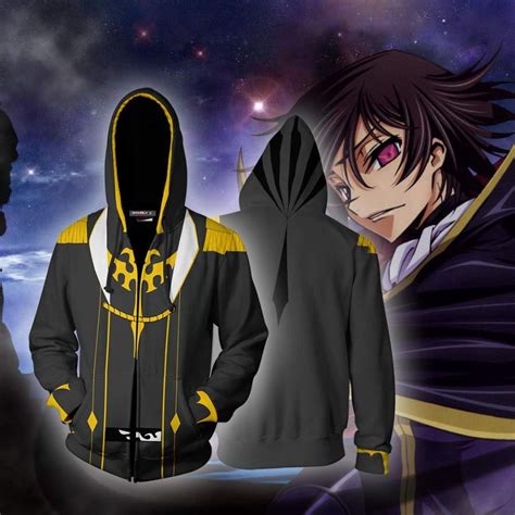 Code Geass Lelouch Lamperouge Cosplay Zip Up Hoodie Jacket Fashion Store For Men And Women