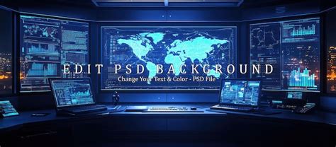 Global Network Monitoring Center Premium Ai Generated Psd
