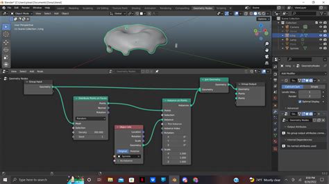 Geometry Nodes Not Appearing When Added To Object No Group Attributes