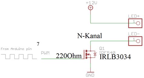 Irlb3034 N Kanal Mosfet Schaltet Durch Wenn Keine Spannung Am Gate