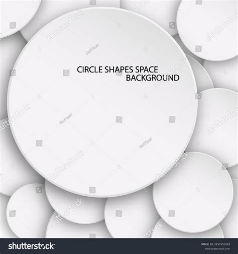 Abstract White Empty Circle Background Round Stock Vector Royalty Free