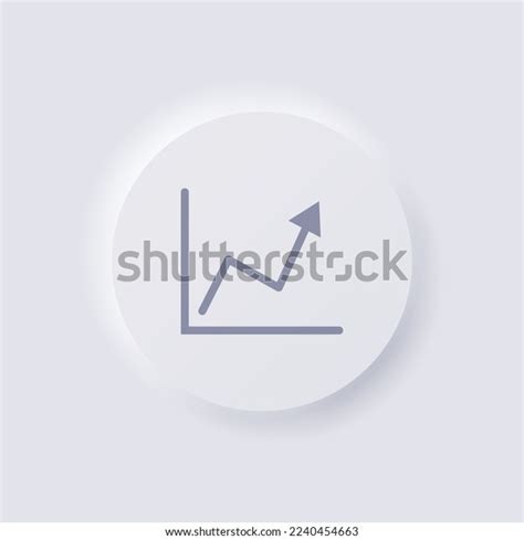 Graph Icon White Neumorphism Soft Ui Stock Vector Royalty Free 2240454663 Shutterstock