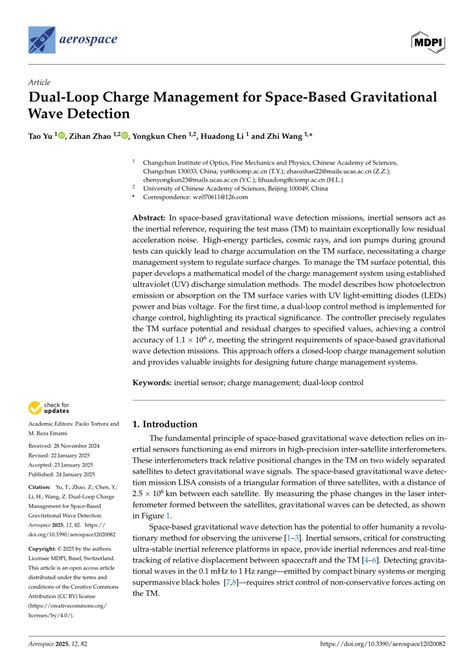 Pdf Dual Loop Charge Management For Space Based Gravitational Wave