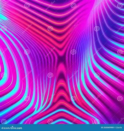Abstract Colorful Neon Lines Background Neural Network Generated Art Stock Illustration