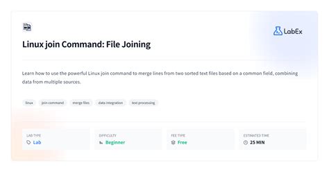 Linux Command Join Files Merge Data Labex