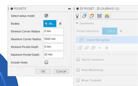 solucionado fusion 360 cam 2d pocket error in the calculated
