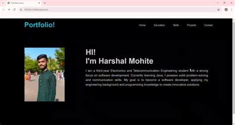 harshal mohite on linkedin portfolio webdevelopment