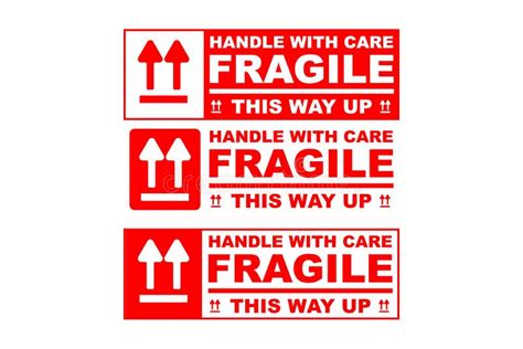 Fragile Sticker Graphic Design Template Stock Vector Illustration Of Danger Signage 267929990
