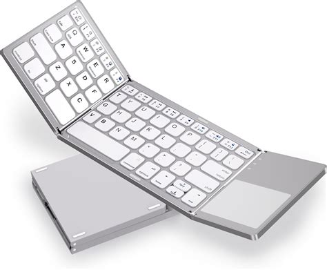 Folding Bluetooth Keyboard Geyes Foldable Wireless Keyboard With Portable Pocket Size Aluminum